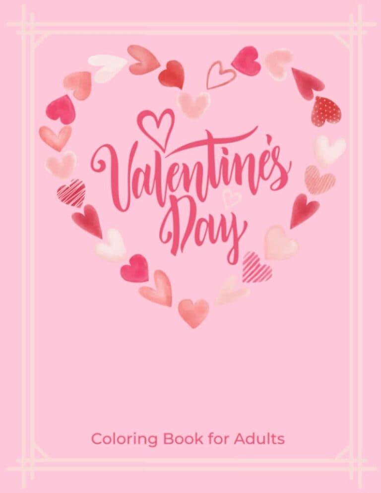 Valentine's Day Coloring Pages For Adults: Relaxing And Creative Way To ...